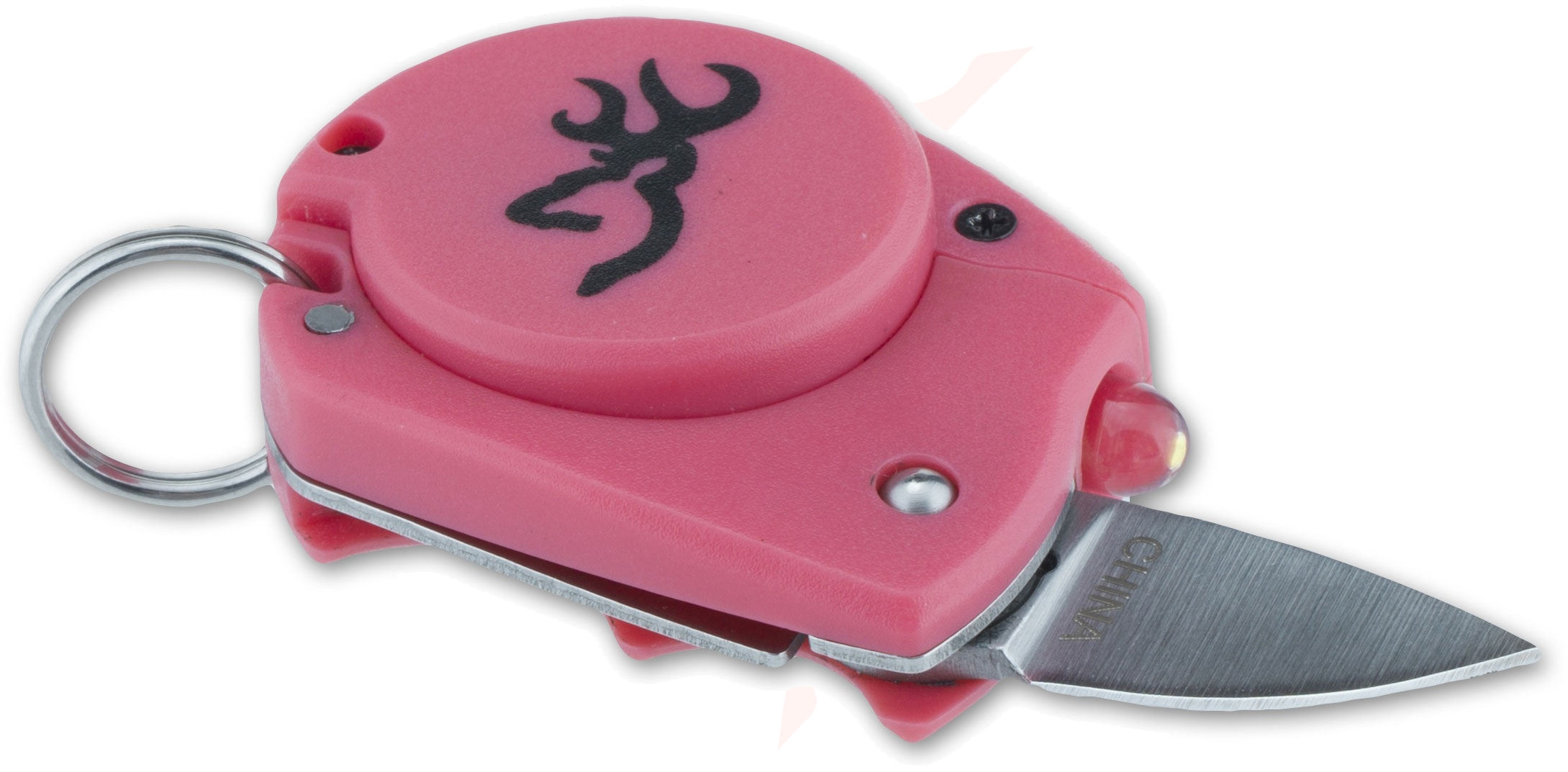 Browning Edge Keychain Flashlight-Knife with Plain Blade, Pink ...