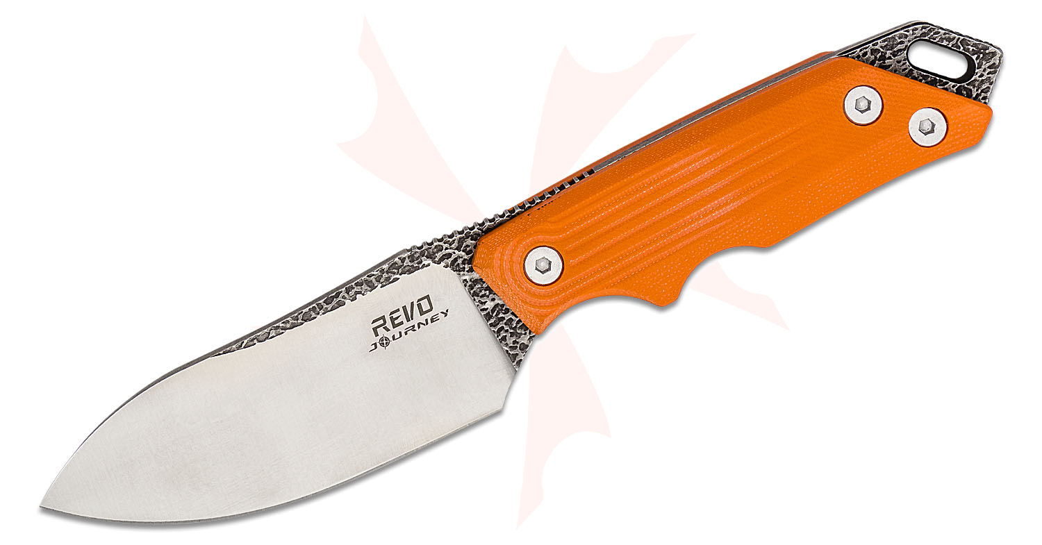 REVO Knives RJ1 Journey Fixed Blade Knife 3.875" Two-Tone Drop Point ...