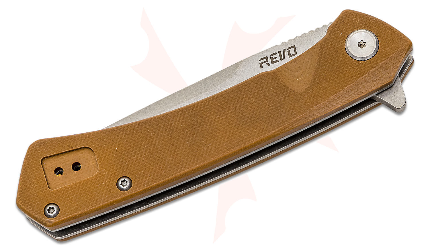 REVO Knives Warden Assisted Flipper Knife 3.25" Stonewashed Tanto Blade ...