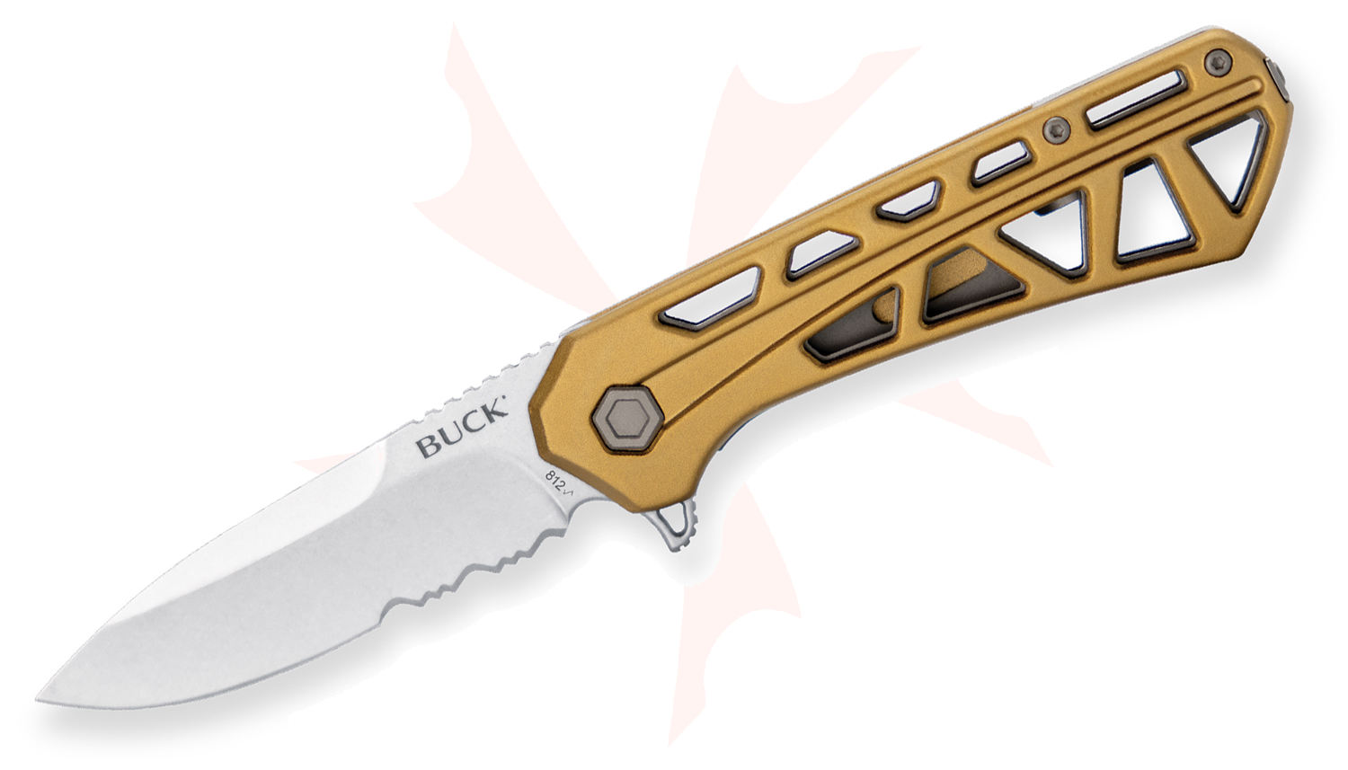 Buck 812 Trace Liner Lock Flipper Knife 3.23" Stonewashed Combo Drop ...