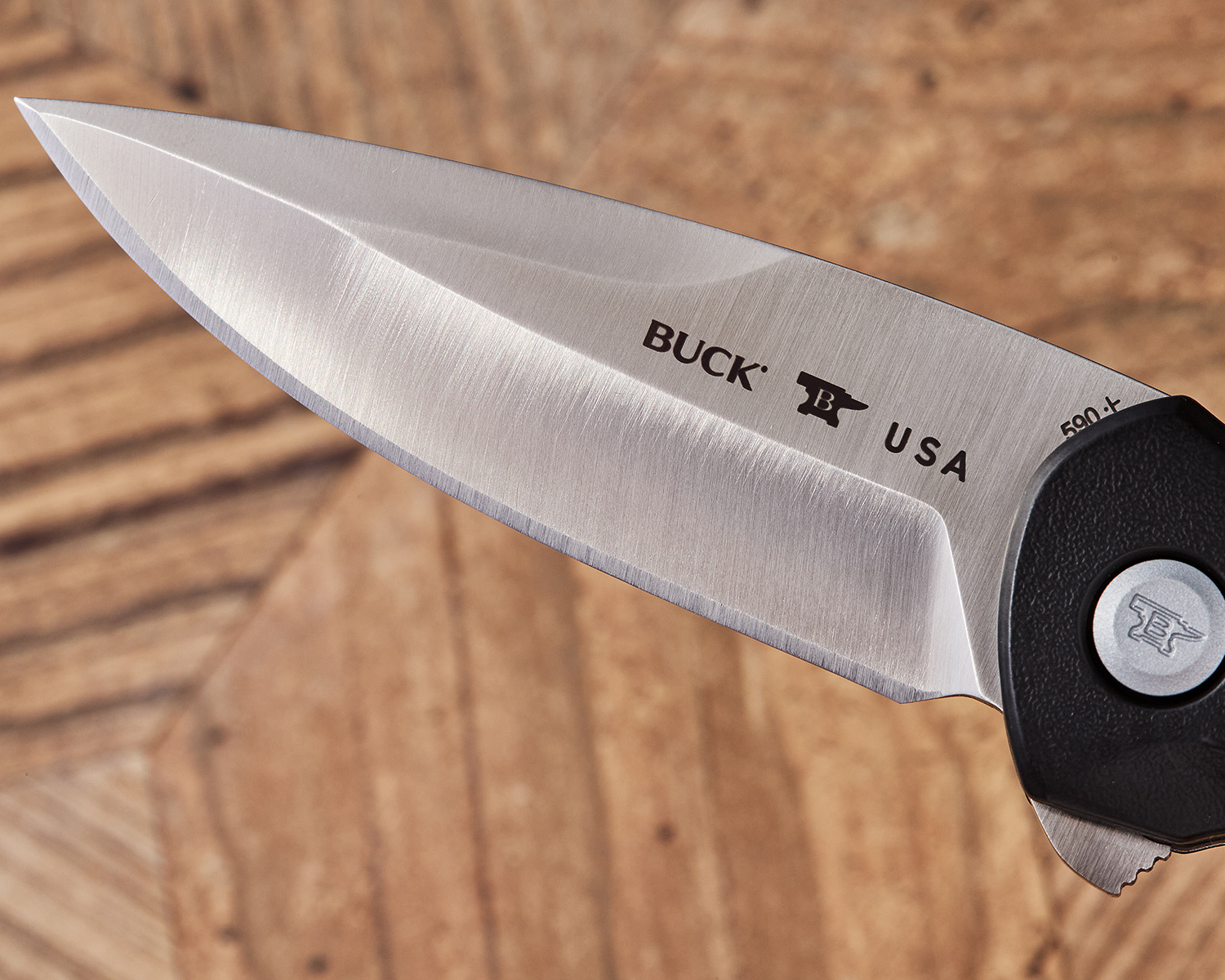 Buck 590 Paradigm Assisted Flipper Knife 3" S35VN Drop Point Plain ...