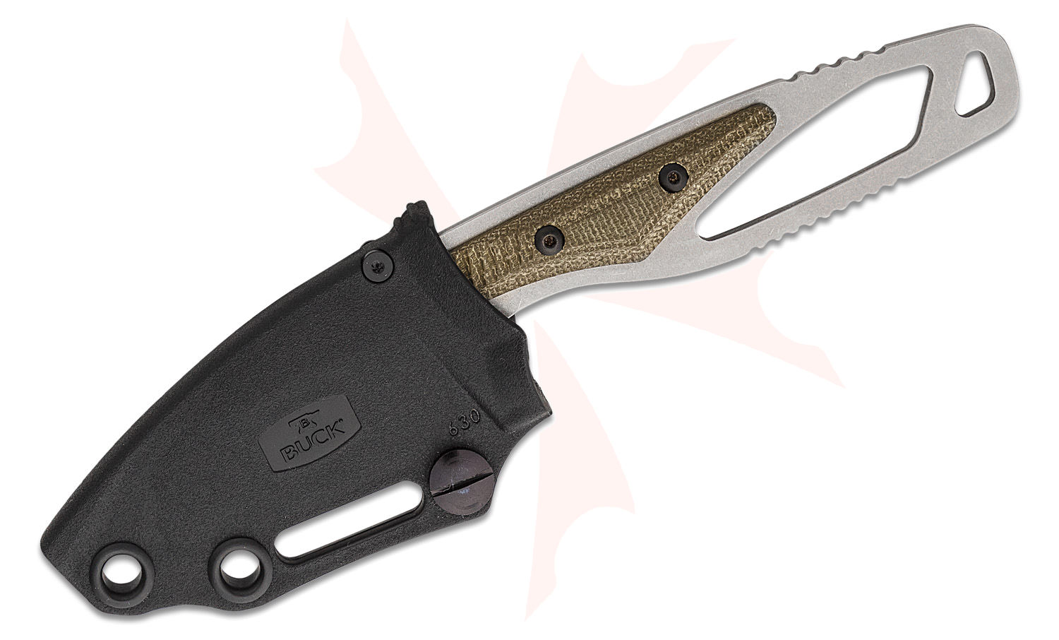 Buck 630GRS PakLite Hide Pro Fixed Blade Knife 2.75" S35VN Stonewashed ...