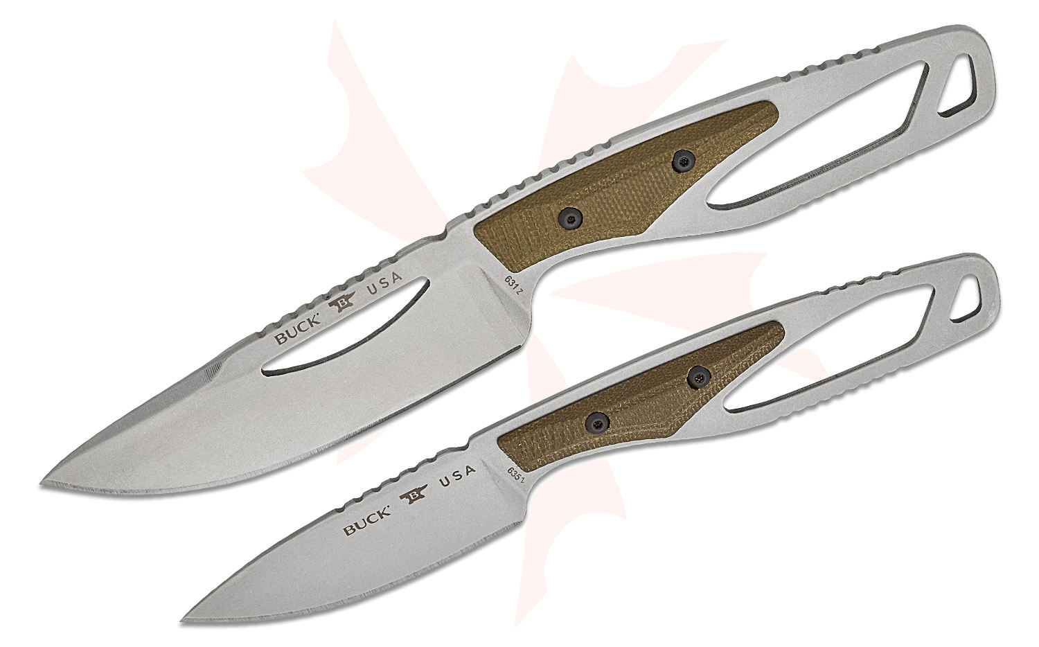 Buck 631GRSVP PakLite Pro Field Kit, OD Green Handles - KnifeCenter - 13820