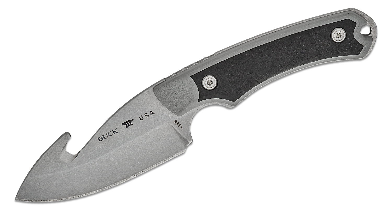 Buck 664 Alpha Hunter Select Fixed Blade Knife 3.75" 420HC Stonewashed ...