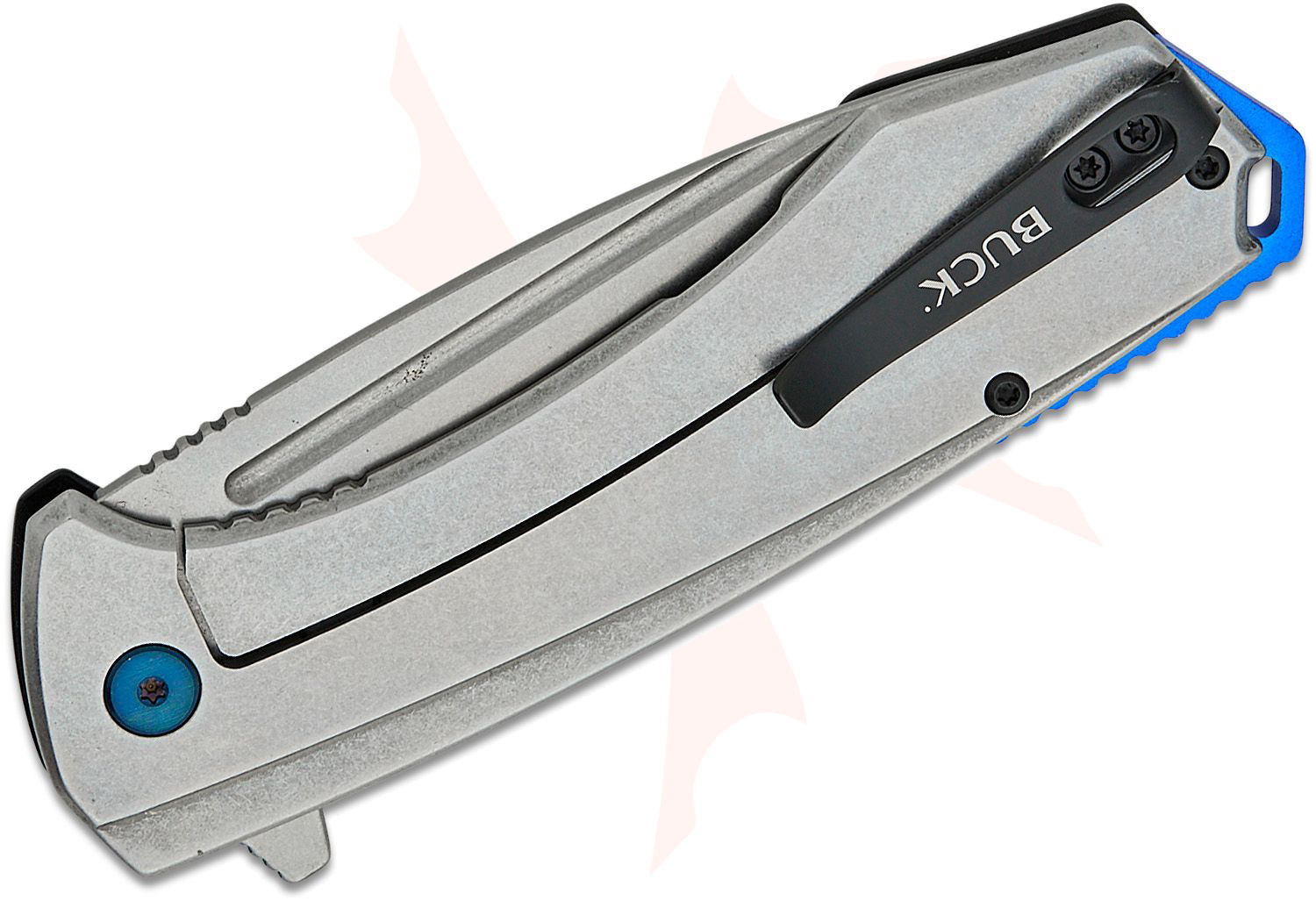 Buck 0713BLS Ruckus Frame Lock Flipper Knife 3.5" D2 Stonewashed Drop ...