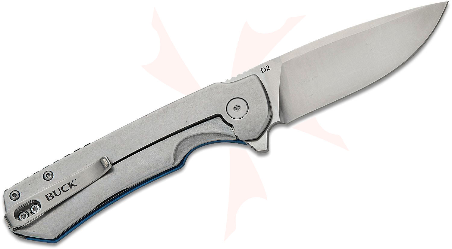 Buck 0714BLS Stinger Frame Lock Flipper Knife 3" D2 Satin Drop Point ...