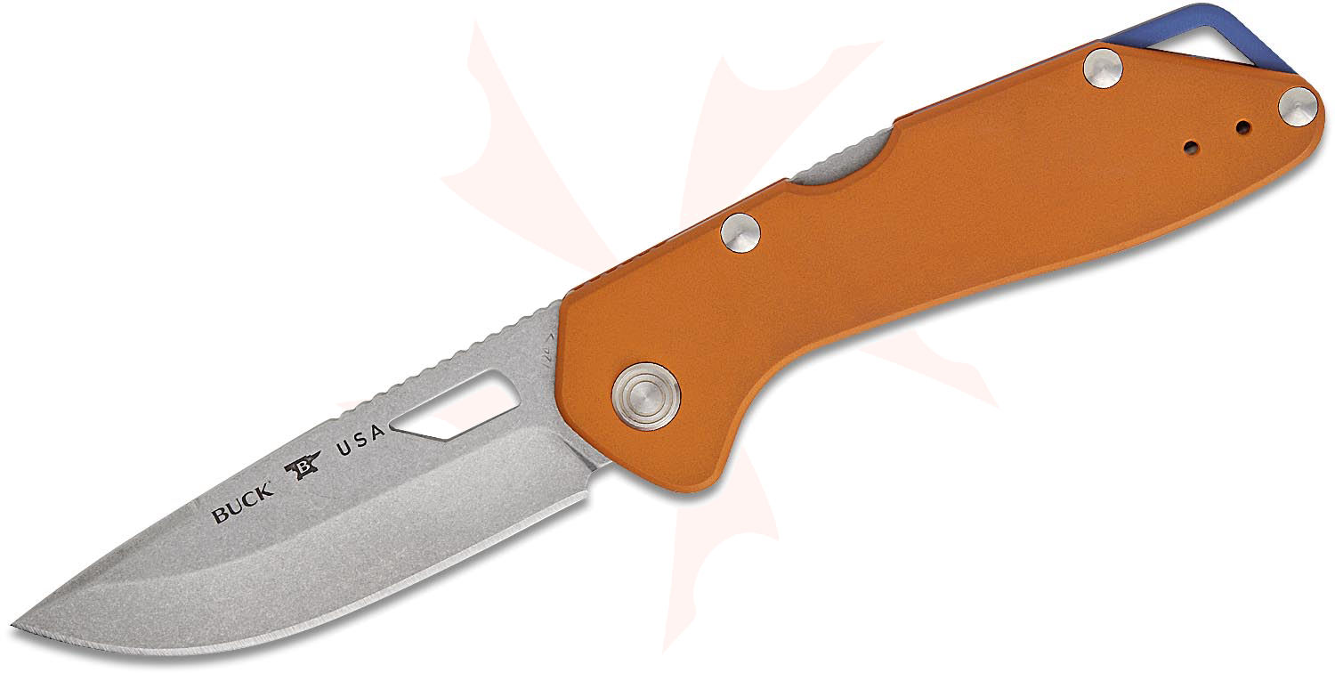 Buck 724 Mustang Folding Knife 3.25" 420HC Bead Blasted Drop Point ...