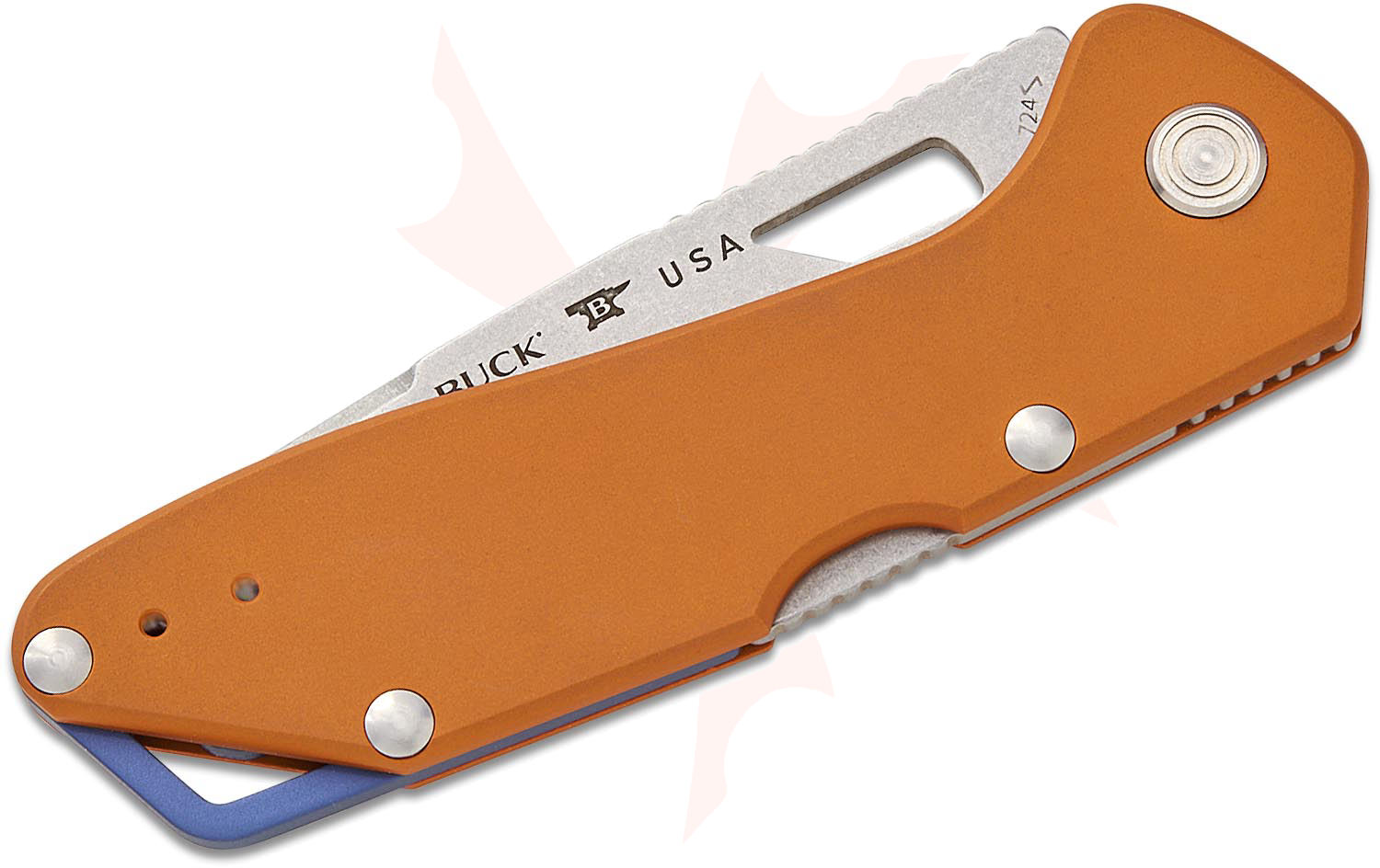 Buck 724 Mustang Folding Knife 3.25" 420HC Bead Blasted Drop Point ...