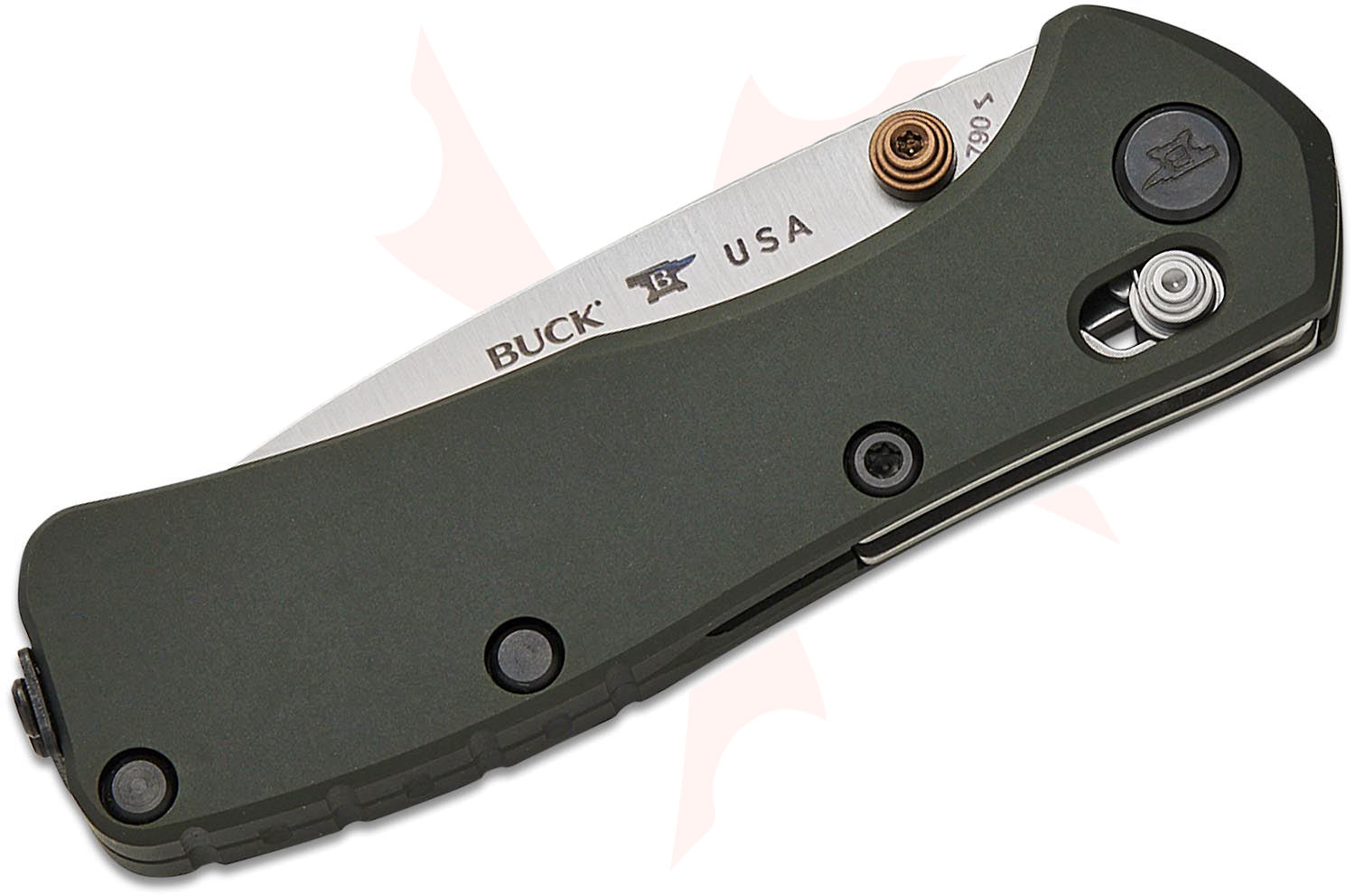 Buck 0790GRS Mini Range Elite Crossbar Lock Folding Knife 2.625" CPM ...