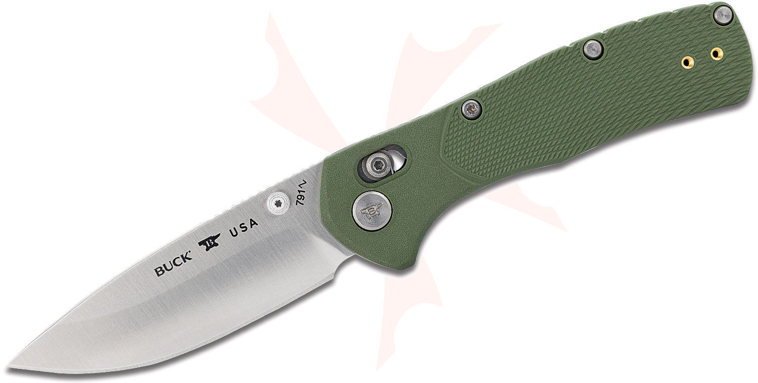 Buck 0791GRS1 Range Pro Crossbar Lock Folding Knife 3.375" 154CM Satin ...