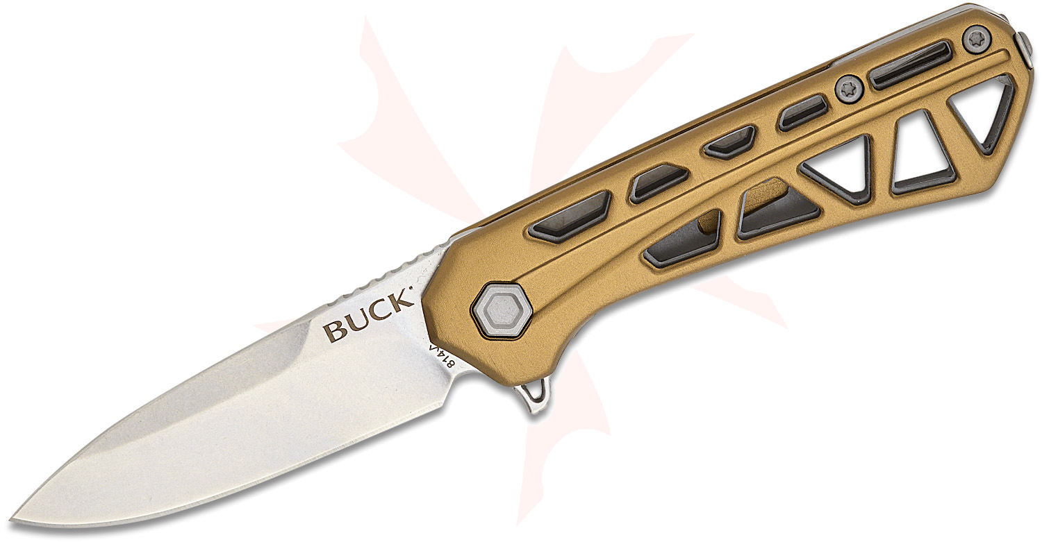 Buck 814 Mini Trace Liner Lock Flipper Knife 2.43" Stonewashed Drop ...