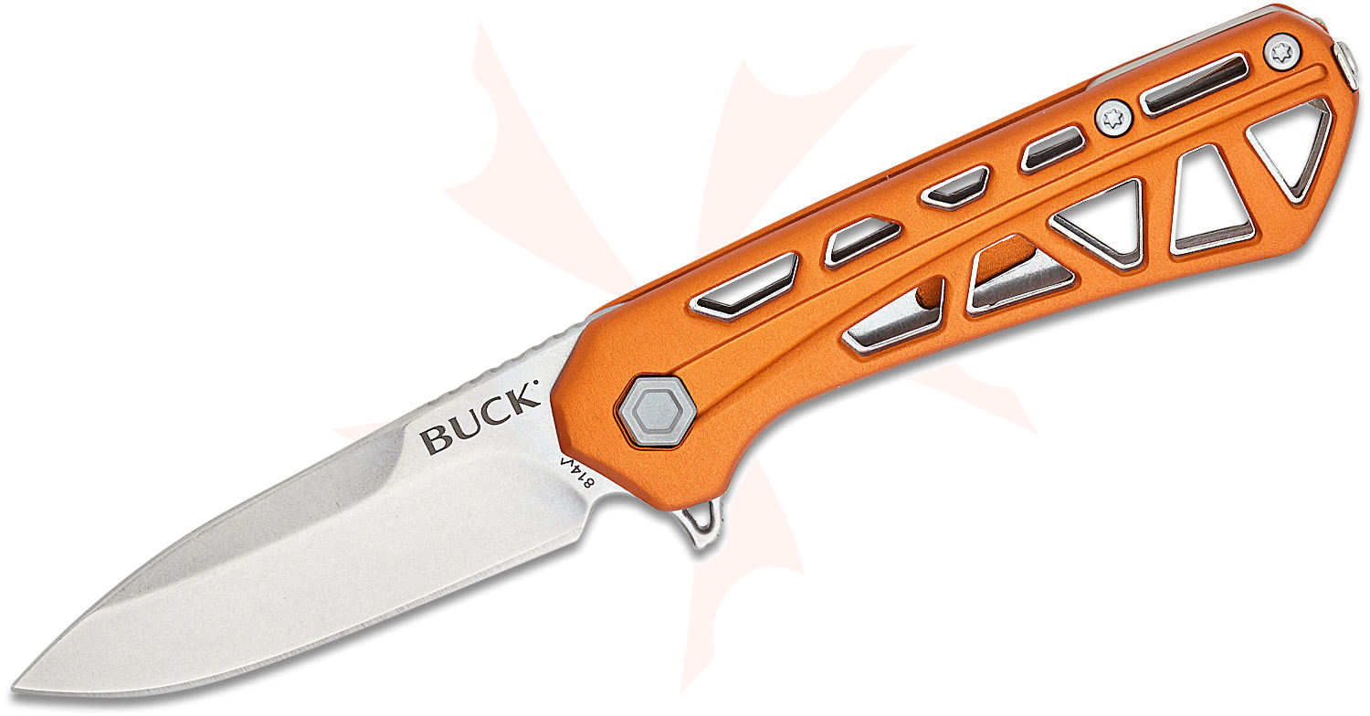 Buck 814 Mini Trace Liner Lock Flipper Knife 2.43" Stonewashed Drop ...
