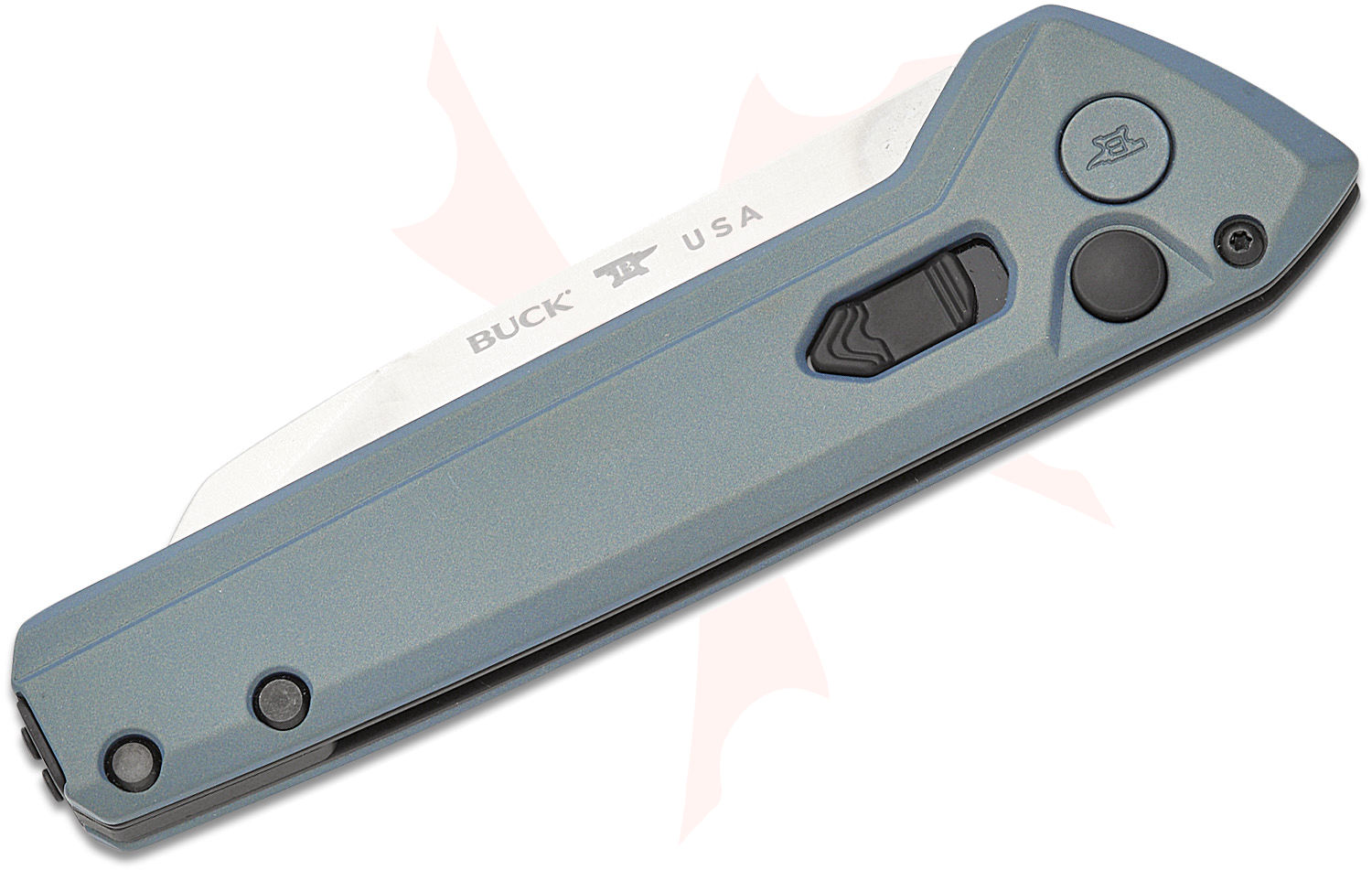 Buck 838 Deploy AUTO Button Lock Folding Knife 3.125" 154CM Stonewashed ...