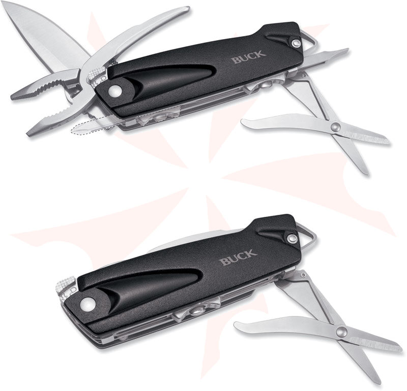 Buck X-Tract Fin Fisherman's Multi-Tool 4.25" Closed Black Body with ...