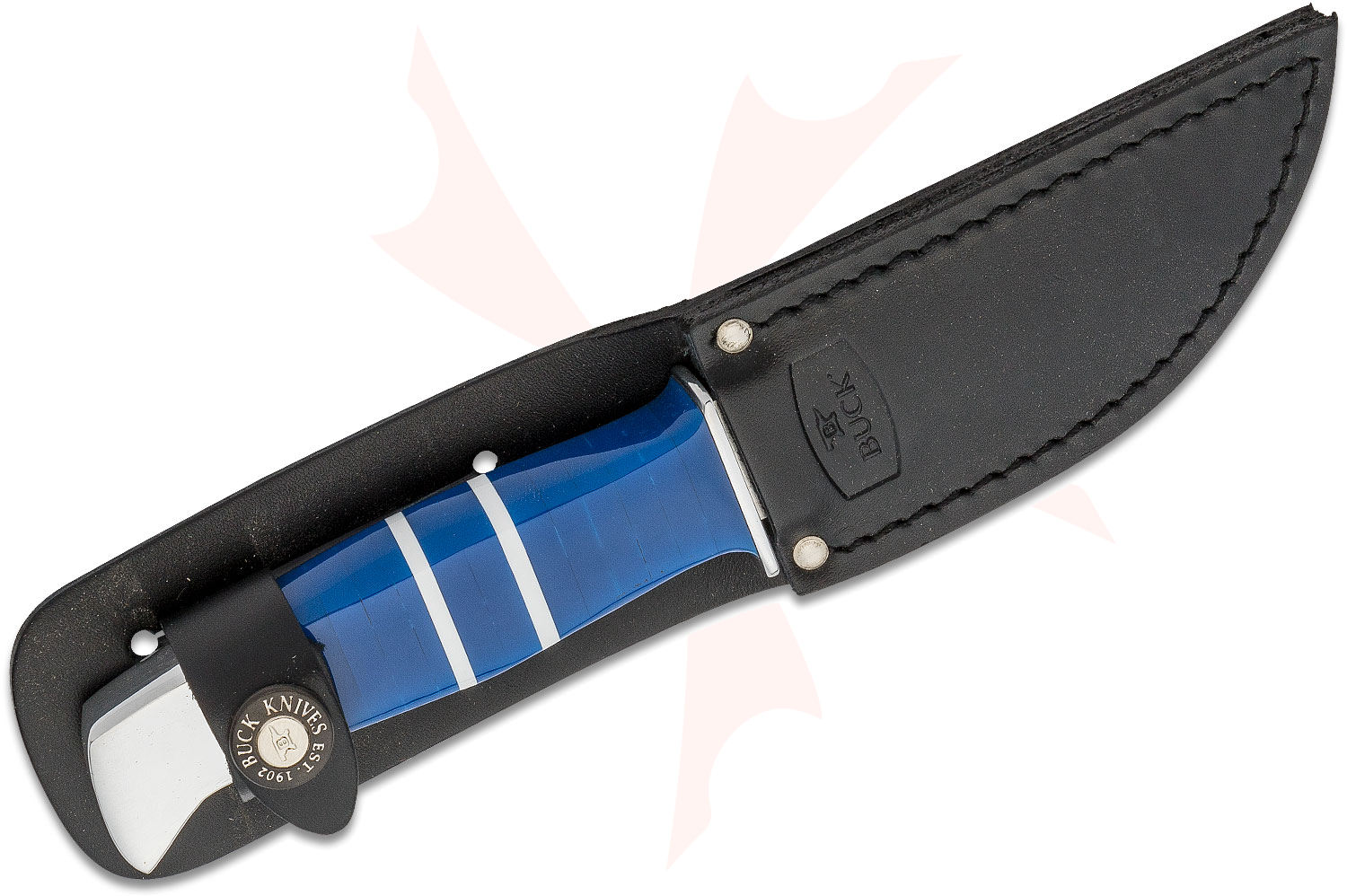Buck 212 Legacy Collection Ranger Fixed 3.625" Satin Plain Blade, Blue ...