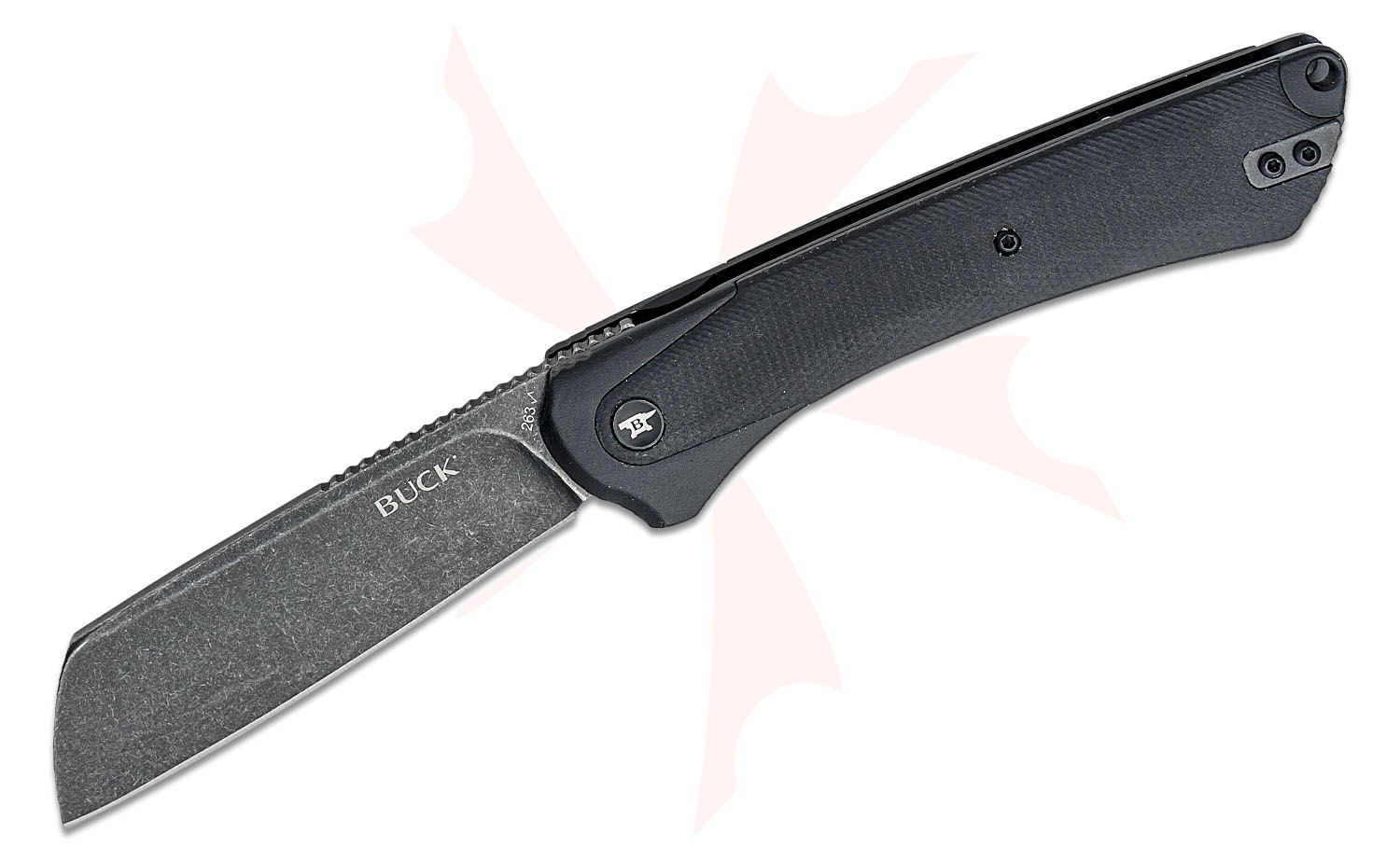 Buck 263 HiLine XL Manual Flipper Knife 3.75" D2 Black Stonewashed ...