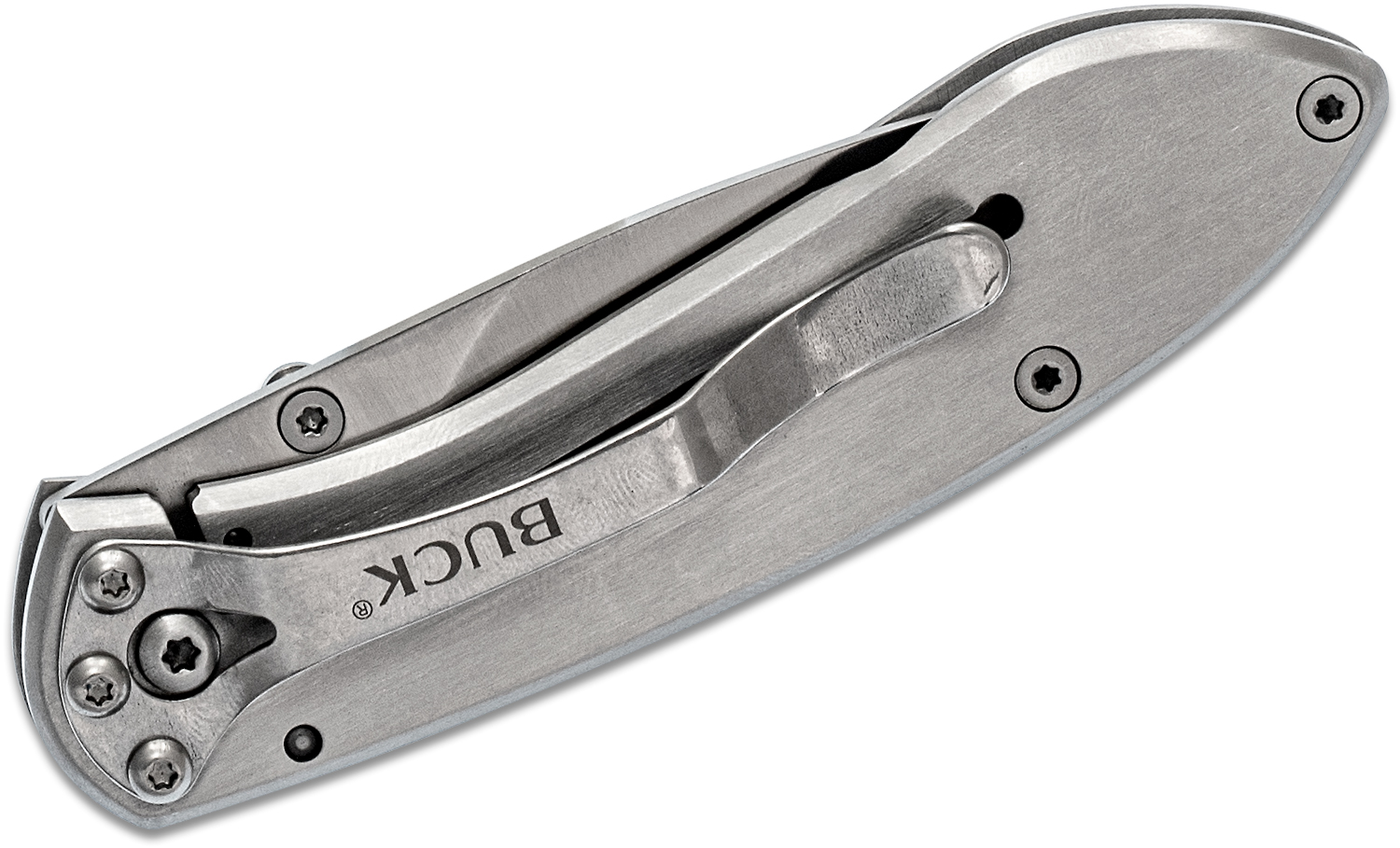 Buck 327 Nobleman Folding 2.675" Blade w/Stainless Steel Handle & Clip ...