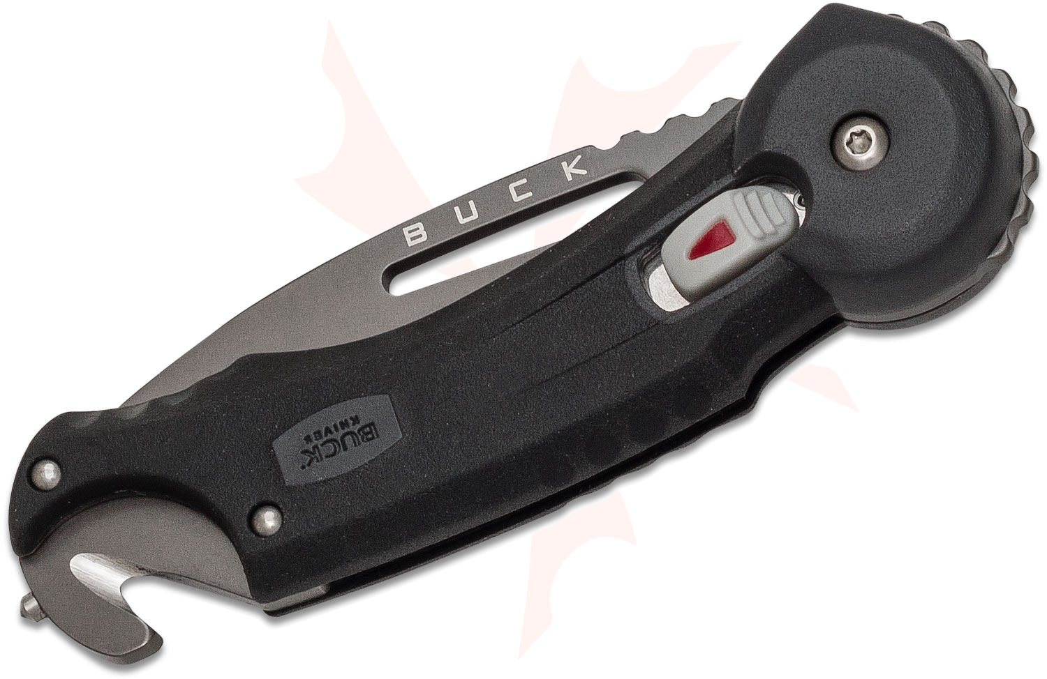 Buck Knives Redpoint Rescue Black Handle 2.75" Titanium Coated Combo ...