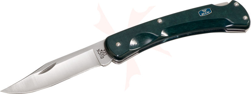 Buck 110 EcoLite Folding Knife 3-3/4" Blade, Green PaperStone Handles ...