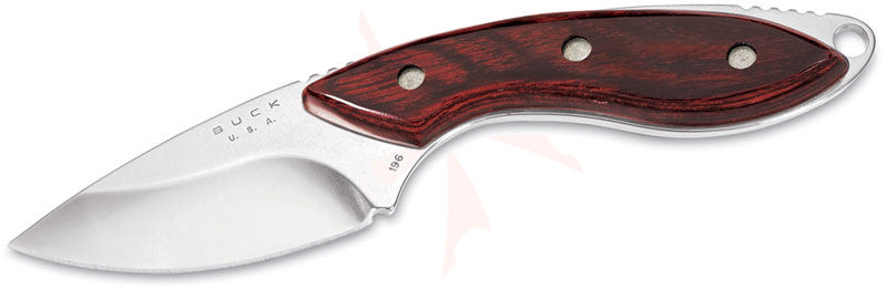 Buck 196 Mini Alpha Hunter Fixed 2-1/2" Blade, Rosewood Handles ...