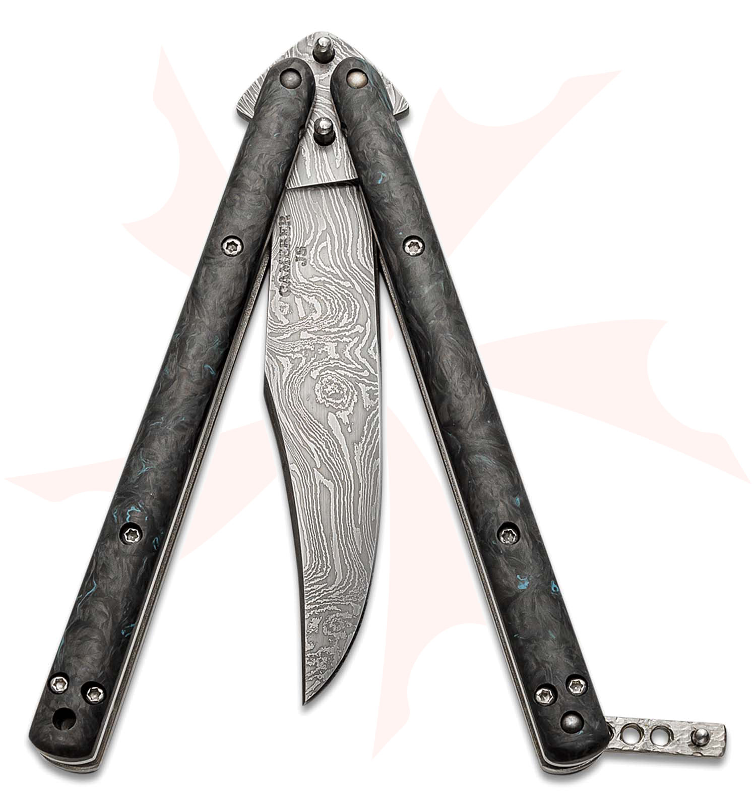 Craig Camerer Custom Balisong Butterfly Knife 4.625" Camerer 1080/15N20 ...