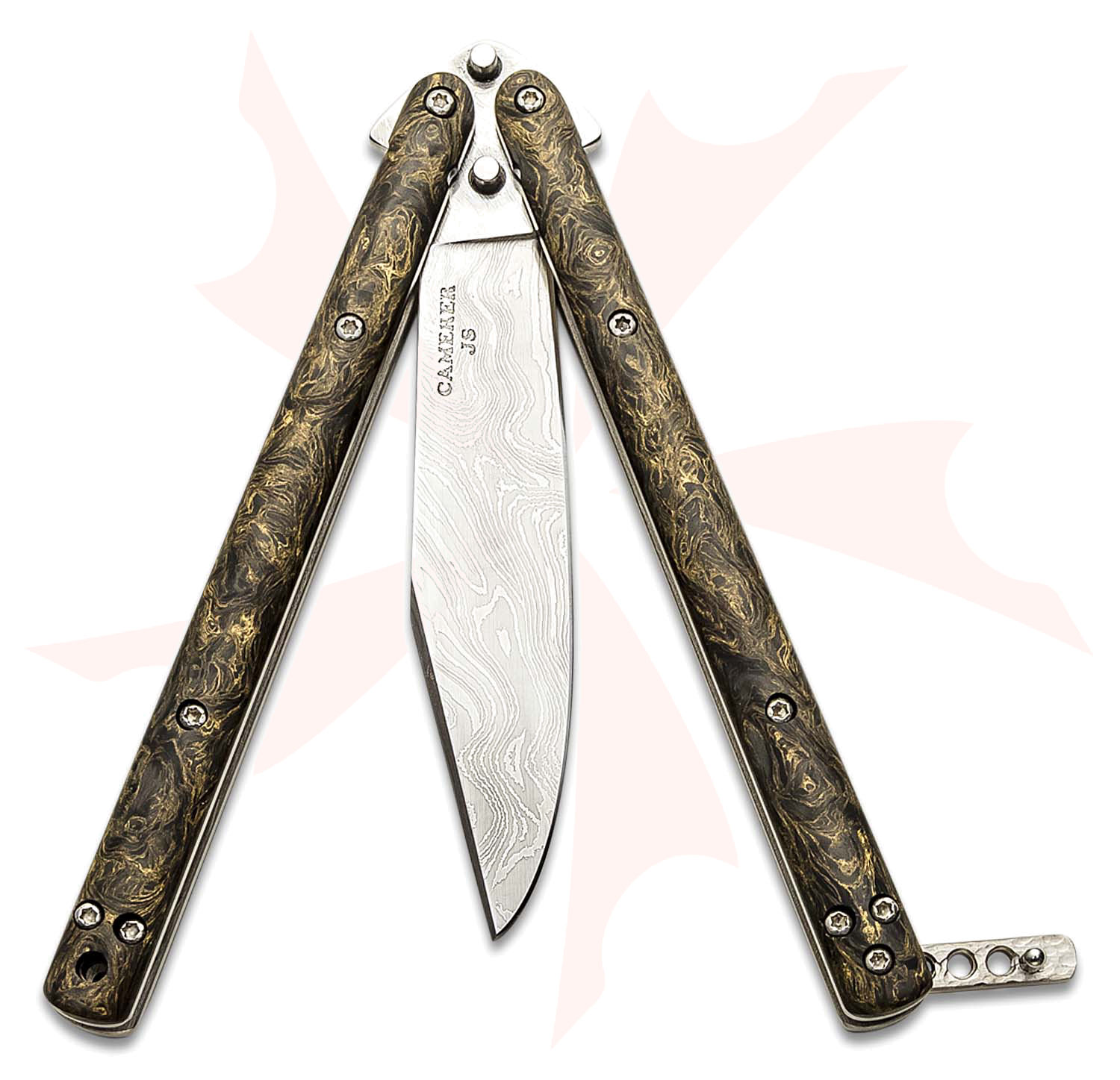 Craig Camerer Custom Balisong Butterfly Knife 4.625" Camerer 1080/15N20 ...