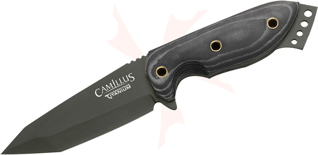 Camillus 7.75" Carbonitride Titanium Fixed Blade Knife with Micarta ...