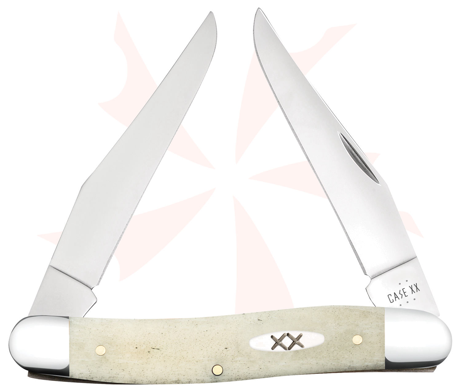 Case Smooth Natural Bone Muskrat Pocket Knife 3.88" Closed (MUSKRAT SS ...