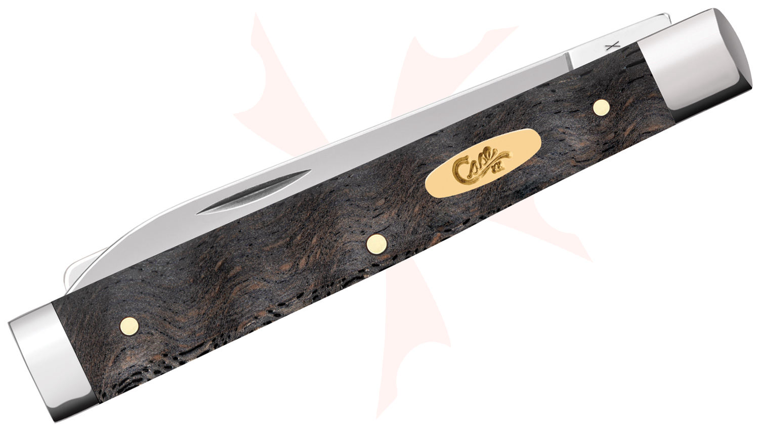 Case Smooth Black Curly Oak Baby Doc Pocket Knife 2.88" Closed (7282SP ...