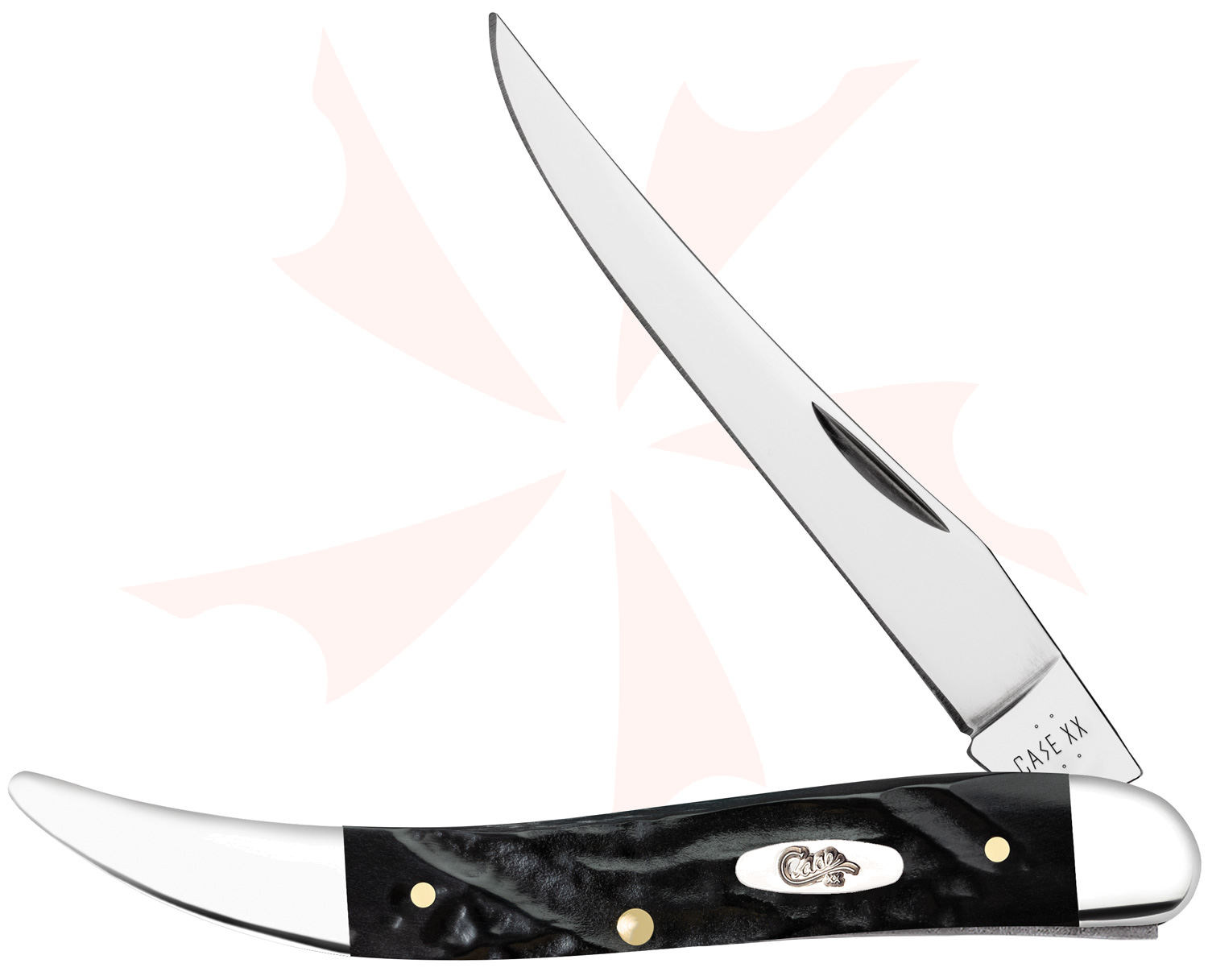 Case Rough Jig Black Synthetic Medium Texas Toothpick Pocket Knife 4.25 ...