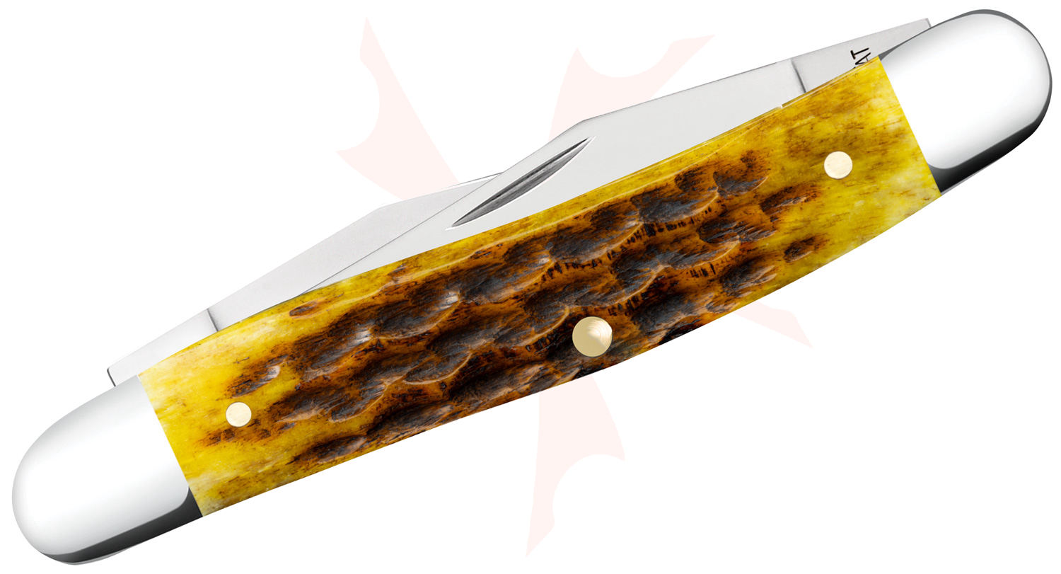 Case Heritage Jig Honeycomb Bone Muskrat Pocket Knife 3.88" Closed ...