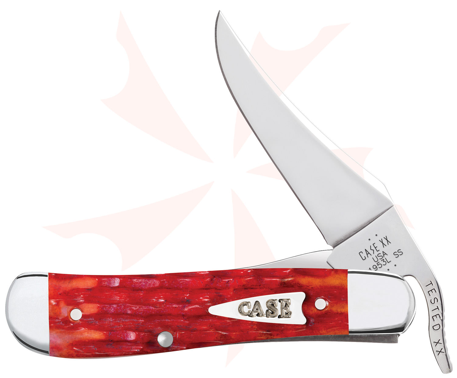 Case Kinfolks Jig Indian Paint Brush Bone RussLock Pocket Knife 4.13 ...