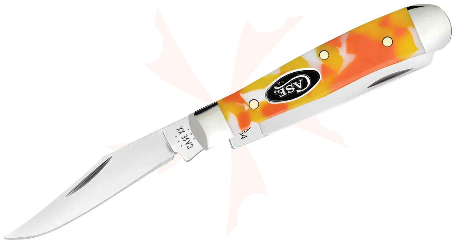 Case Smooth Candy Corn Kirinite Tiny Trapper Pocket Knife 2.38" Closed ...