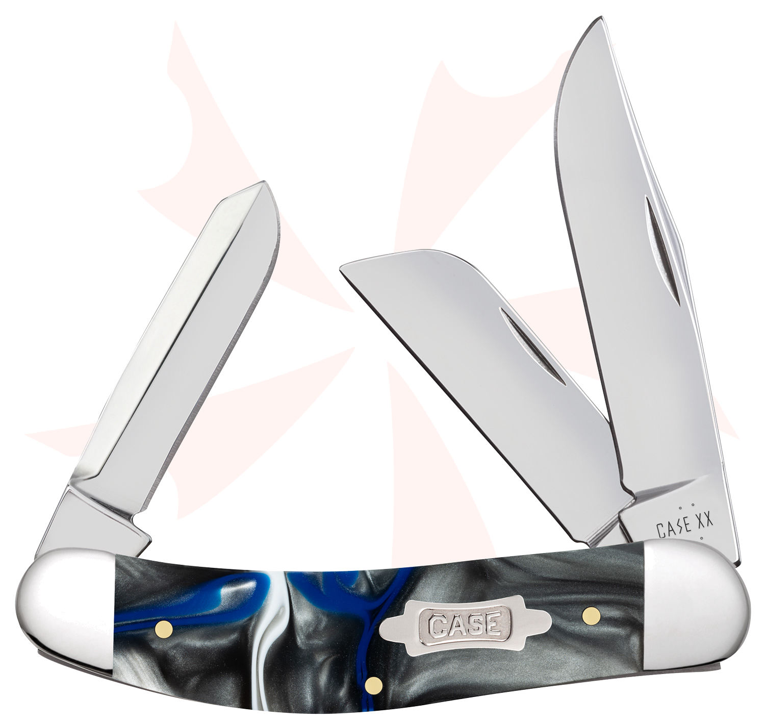 Case Tony Bose Smooth Pacific Tides Kirinite Sowbelly Pocket Knife 3.88 ...
