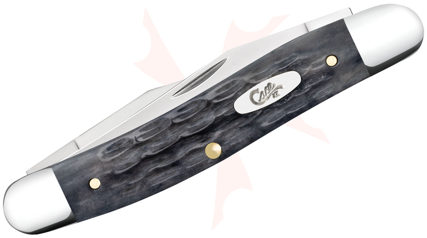 Case Pocket Worn Crandall Jig Gray Bone Muskrat 3.88" Closed (MUSKRAT ...