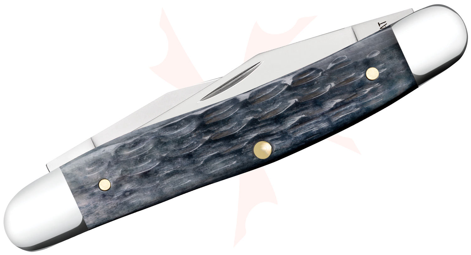 Case Pocket Worn Crandall Jig Gray Bone Muskrat 3.88" Closed (MUSKRAT ...