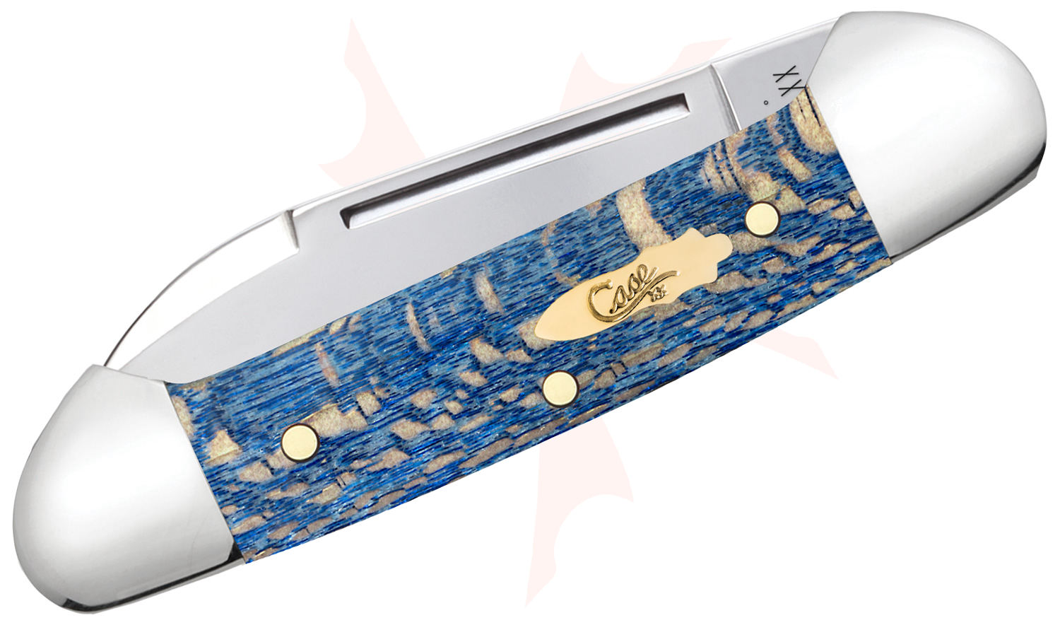 Case Smooth Blue Sycamore Wood Baby Butterbean Pocket Knife 2.75 ...
