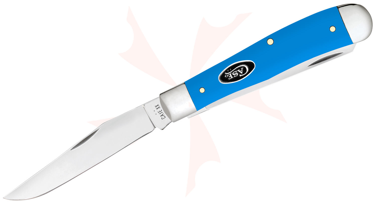 Case Light Blue Synthetic Trapper Pocket Knife 4.13" Closed (4254 SS ...