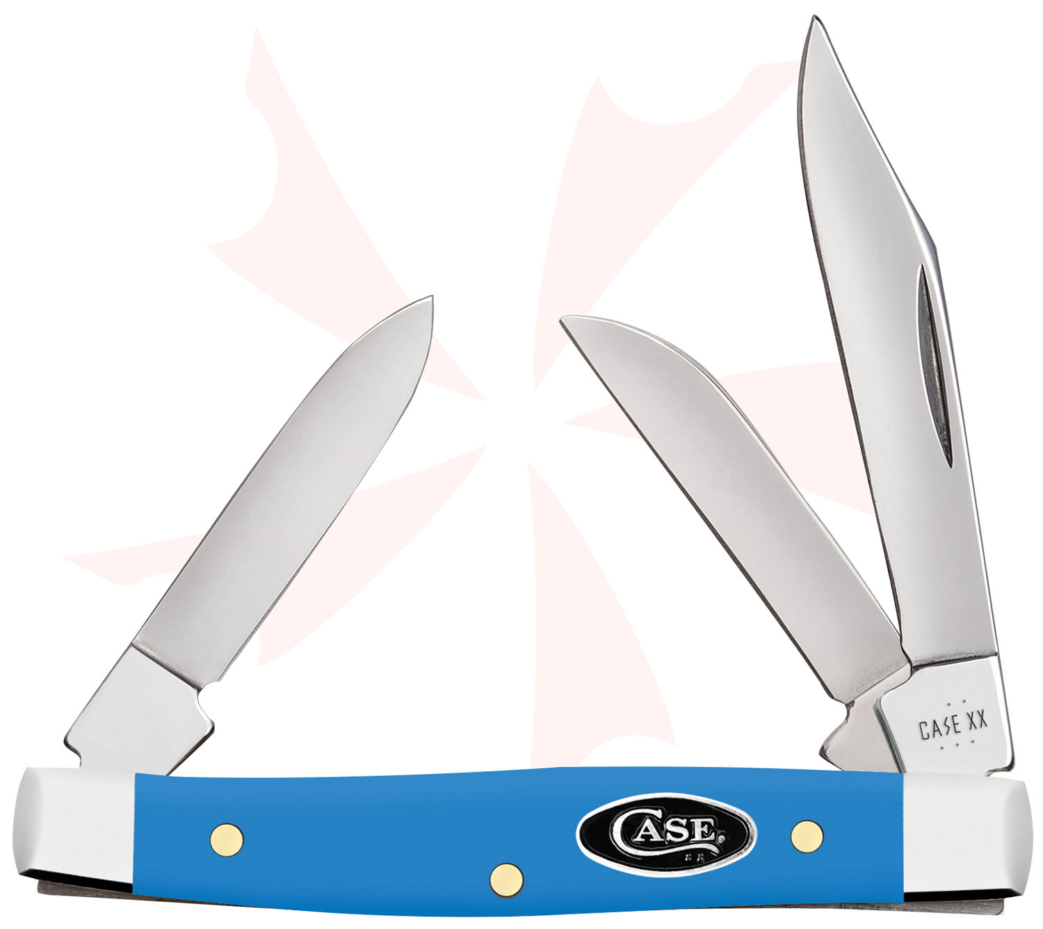 Case Light Blue Synthetic Small Stockman Pocket Knife 2.63" Closed ...