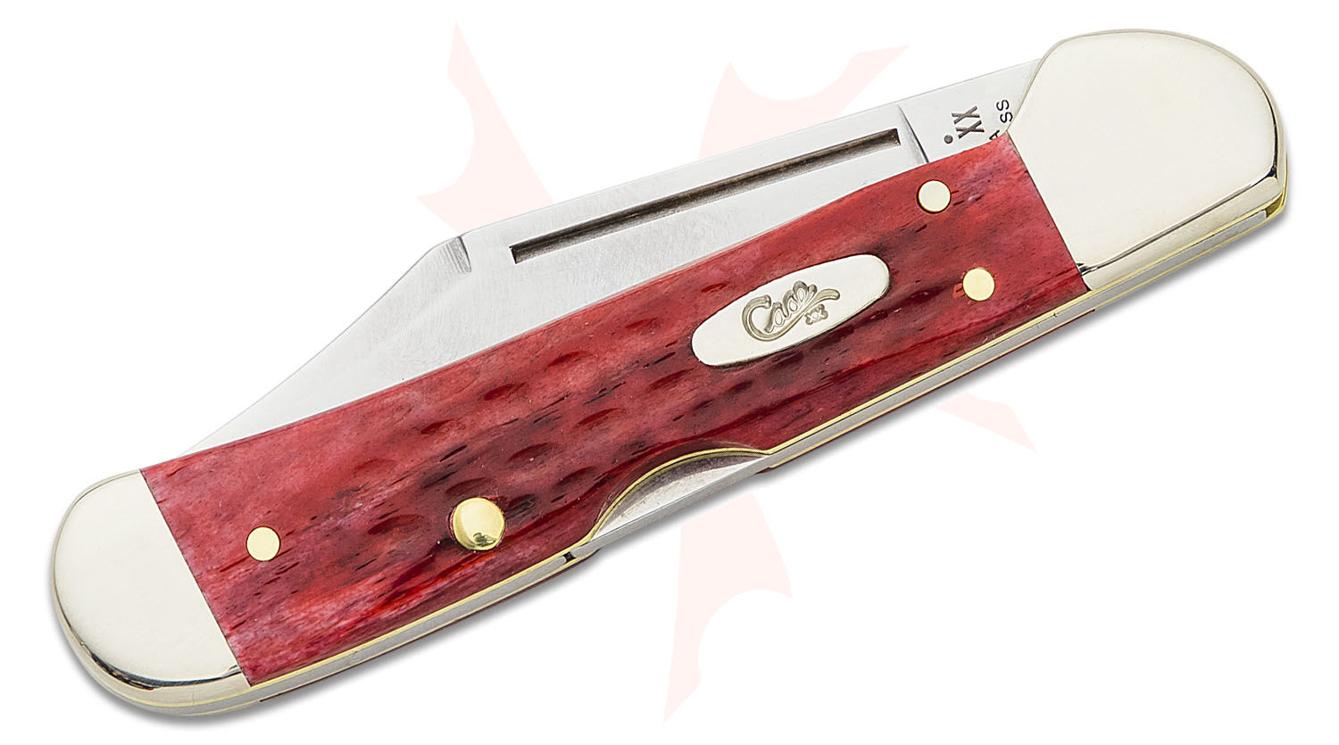 Case Pocket Worn Corn Cob Jig Old Red Bone Mini CopperLock 3.63" Closed ...