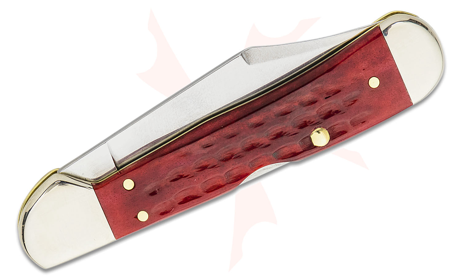 Case Pocket Worn Corn Cob Jig Old Red Bone Mini CopperLock 3.63" Closed ...