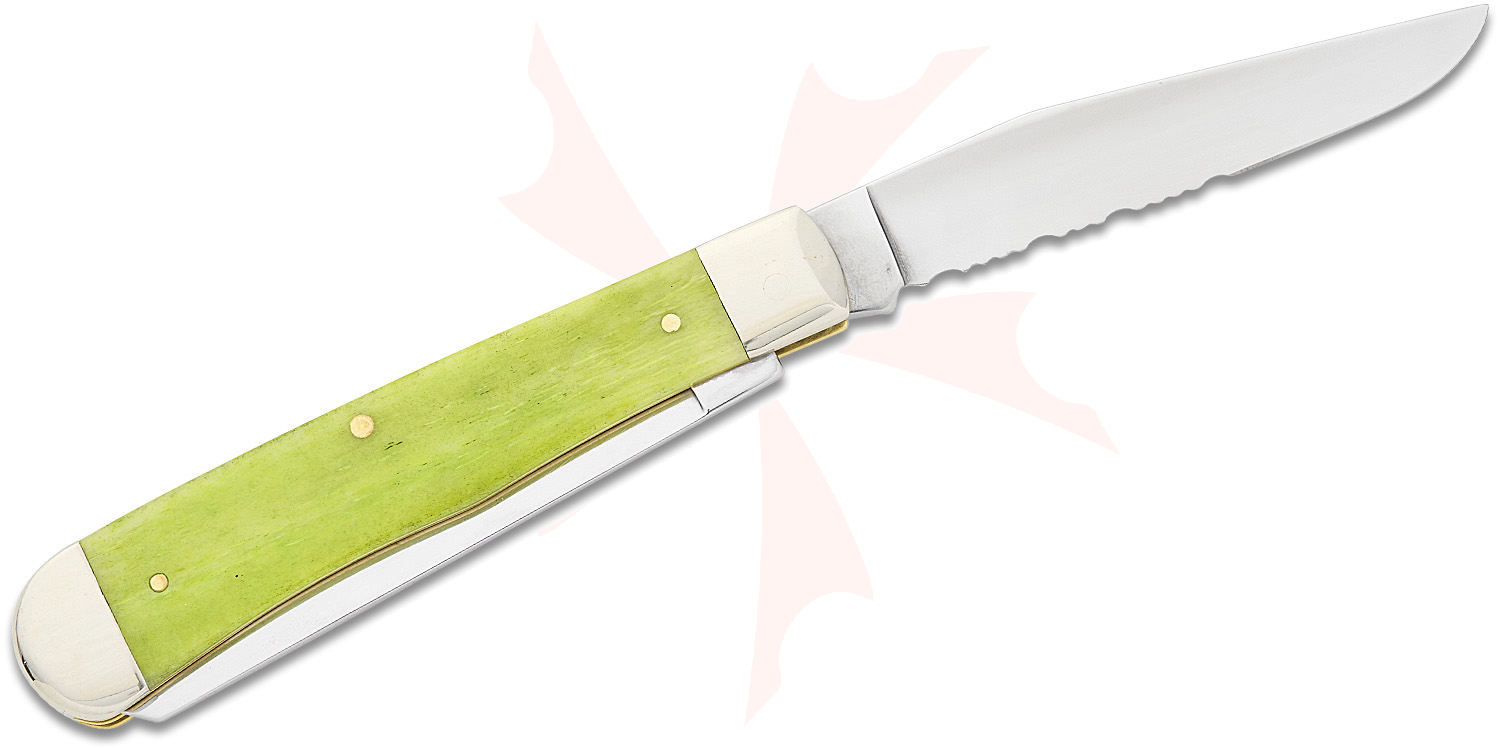 Case Smooth Halloween Lime Green Bone Trapper 4.13" Closed, Gift Tin ...