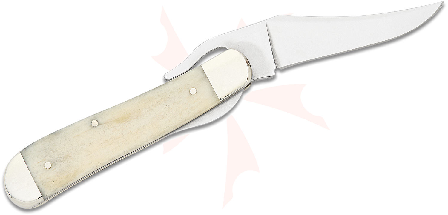 Case 2023 SHOT Show Exclusive American Flag Smooth Natural Bone RussLock Pocket Knife 4.13 ...