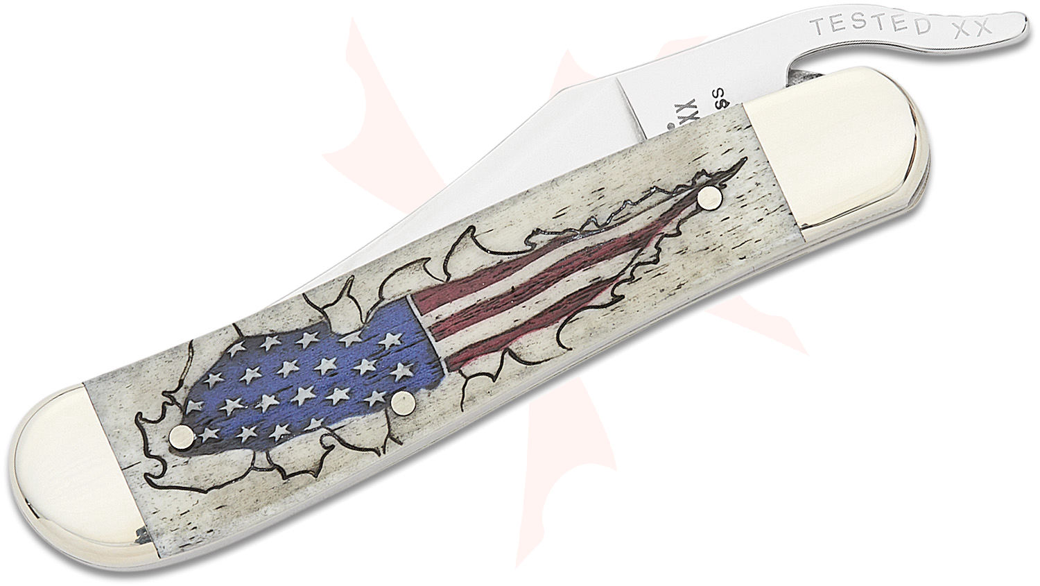 Case 2023 SHOT Show Exclusive American Flag Smooth Natural Bone ...