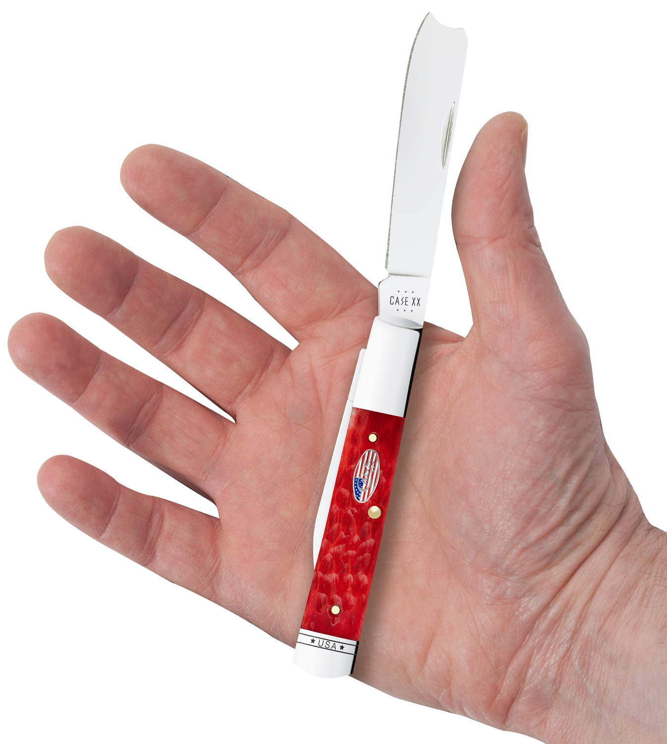 Case 2024 SHOT Show Smooth Dark Red Bone Razor Pocket Knife 3.88 ...