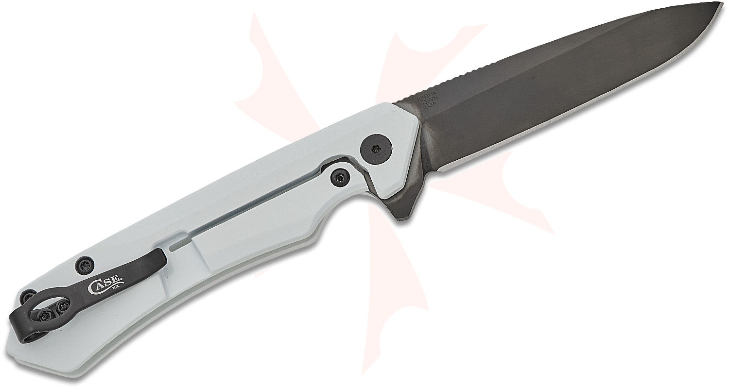 Case Kinzua Flipper Knife 3.4" CPM-S35VN Black DLC Spear Point Blade ...