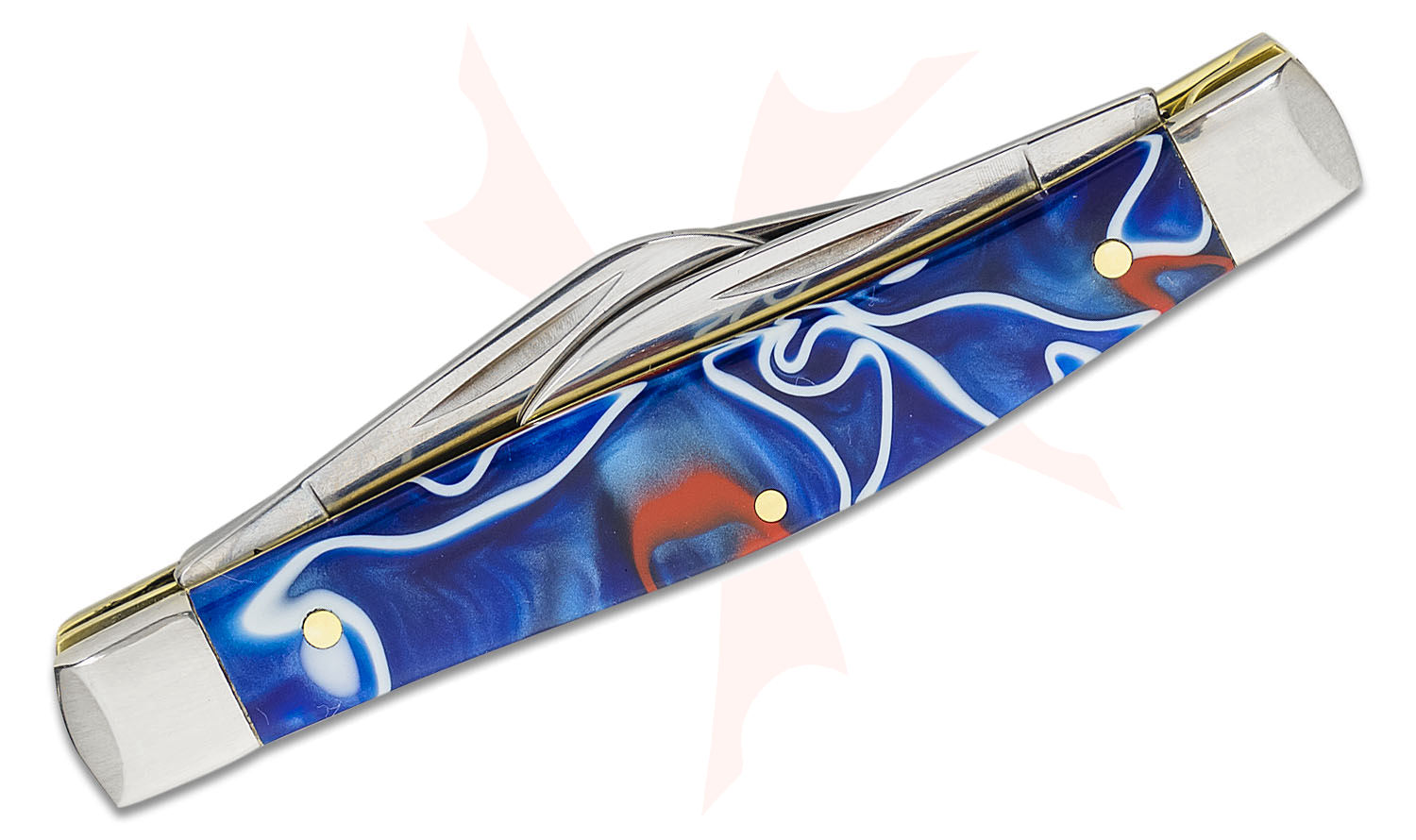 Case Smooth Patriotic Kirinite Medium Stockman 3.25" Closed (10344 SS) - KnifeCenter - 11223