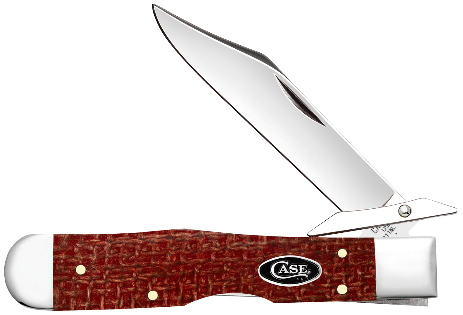 Case Dark Red Burlap Micarta Cheetah Cub Pocket Knife 3.5" Closed (1011 ...