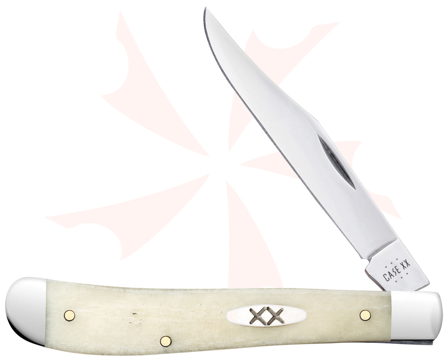 Case Smooth Natural Bone Slimline Trapper 4.13" Closed (61048 SS ...
