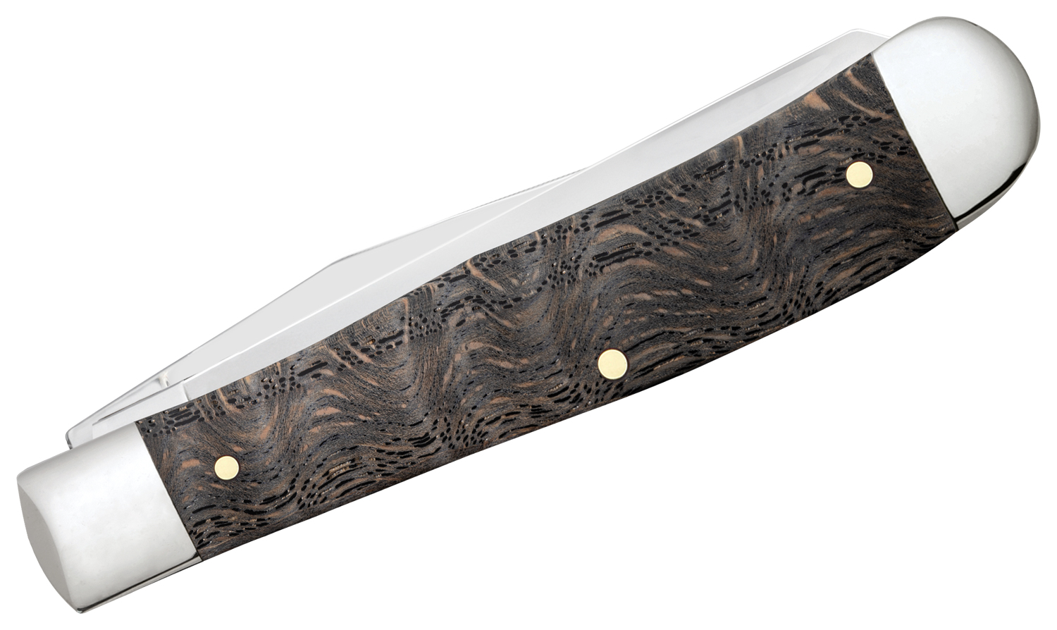 Case Smooth Black Curly Oak Trapper Pocket Knife 4.13" Closed (7254 SS ...